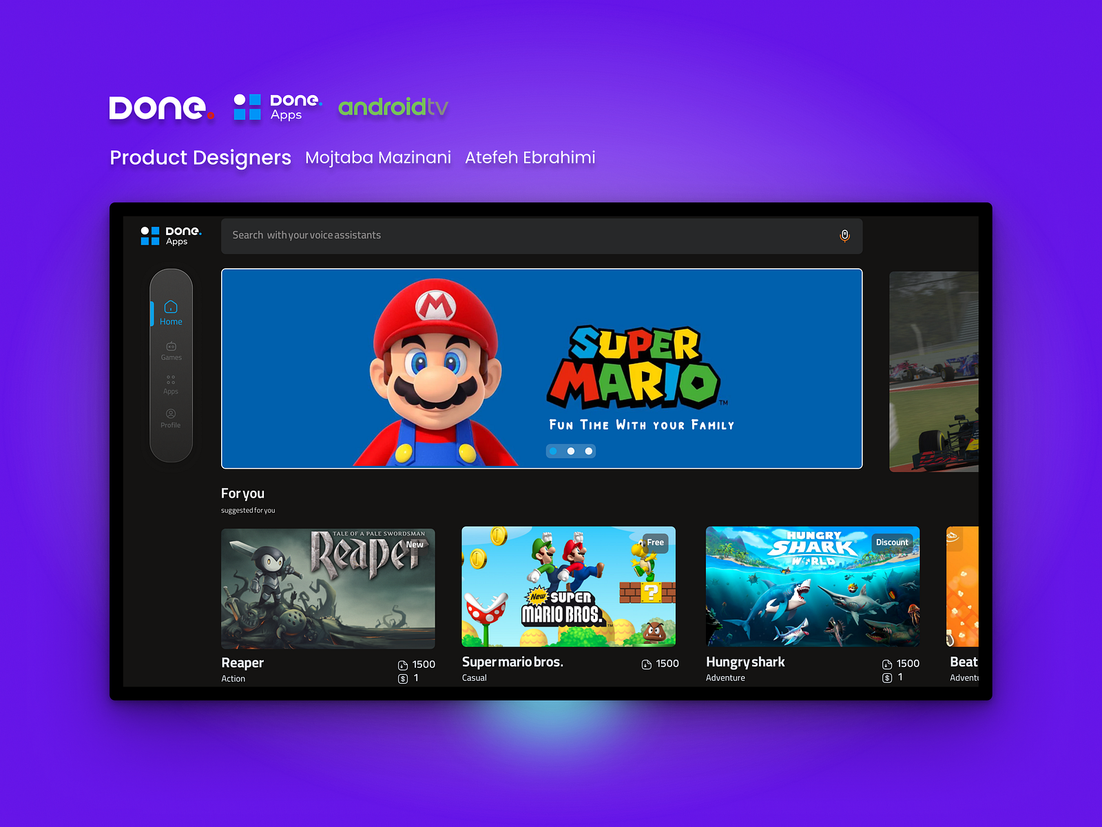 Done Apps-Android TV by mojtaba mazinani on Dribbble