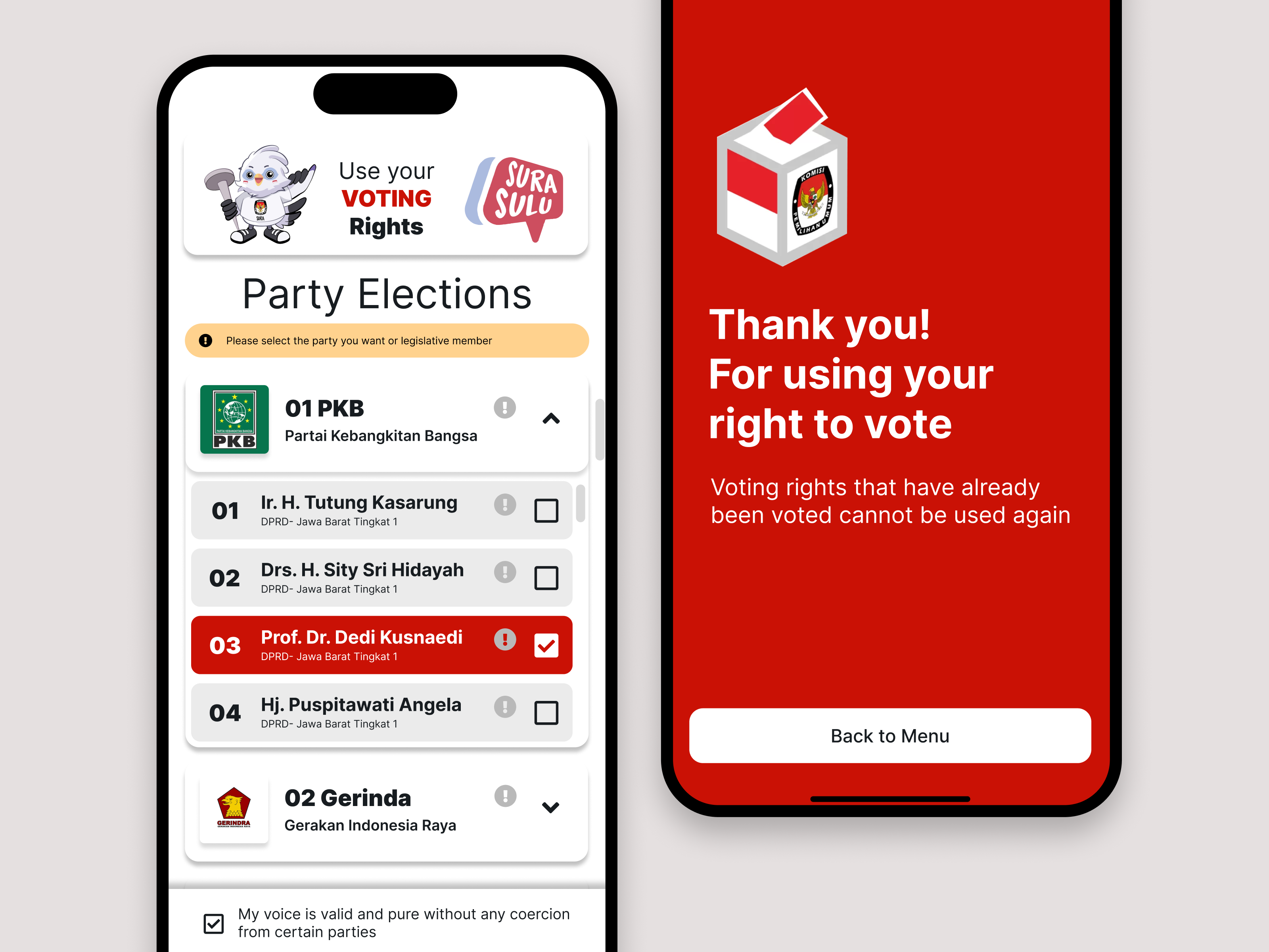 Elections Voting Website Mobile Apps by Aprilia L. Gunawan on Dribbble