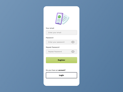 Login/Sign Up Screen by Oscar on Dribbble