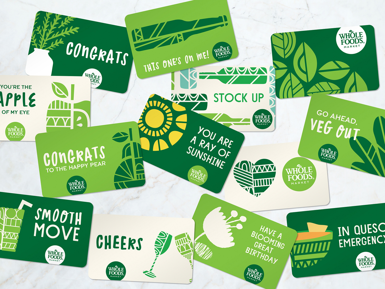 Whole Foods Market Gift Cards Concepts by Rachel Landers Creative Studio on Dribbble