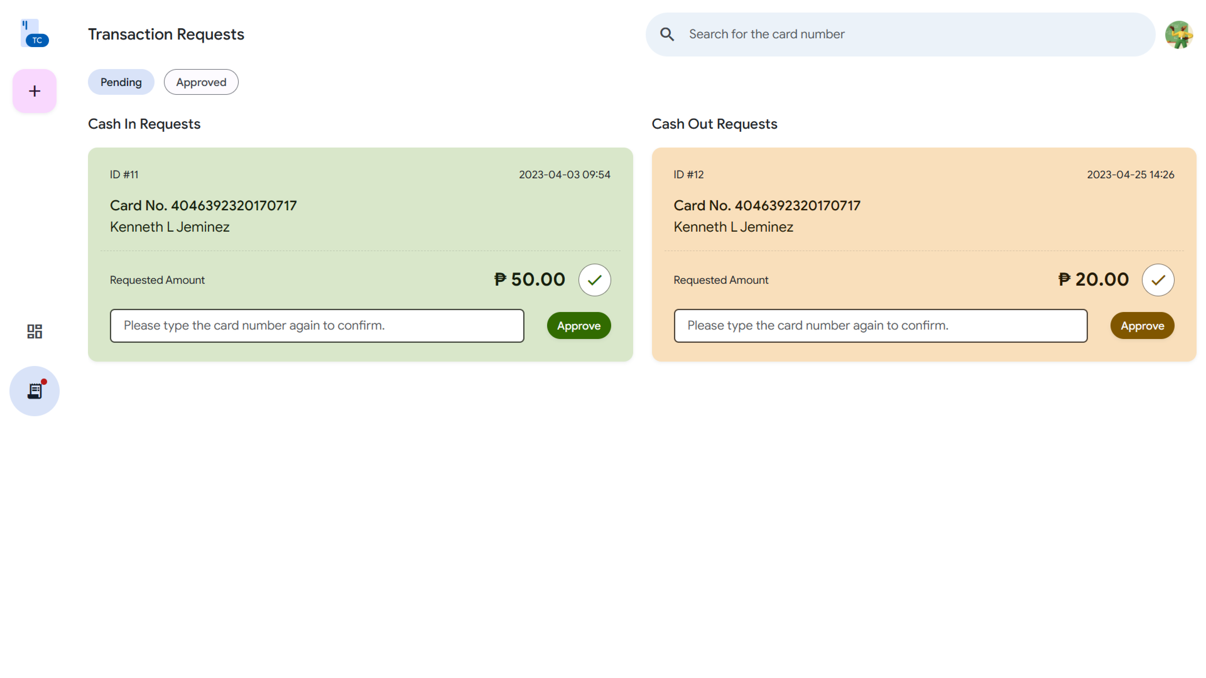 Canteen Card Web Clients (Web UI) by Kenneth Jeminez on Dribbble
