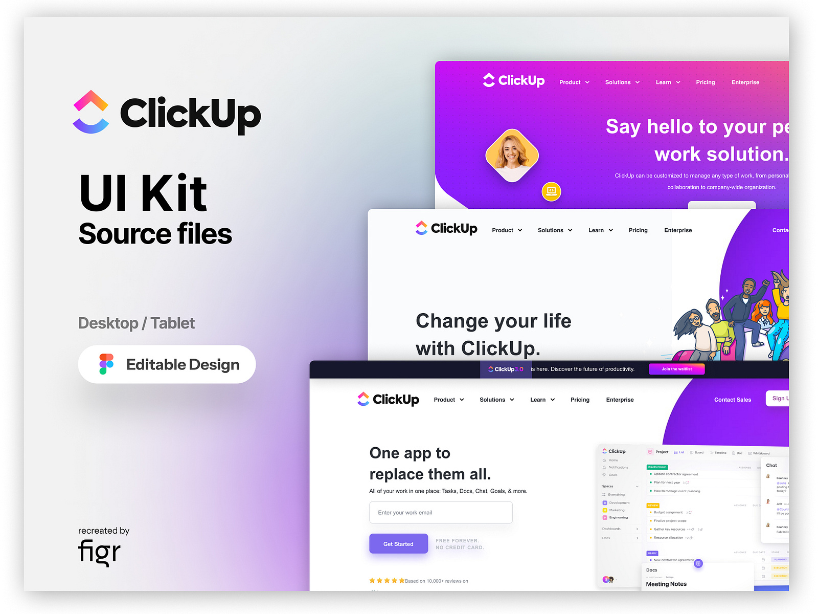 Clickup Web UI (Recreated) by Figr Design on Dribbble