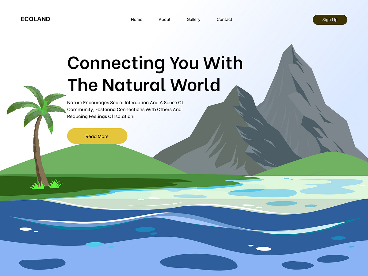 Nature - Landing Page by Zart on Dribbble
