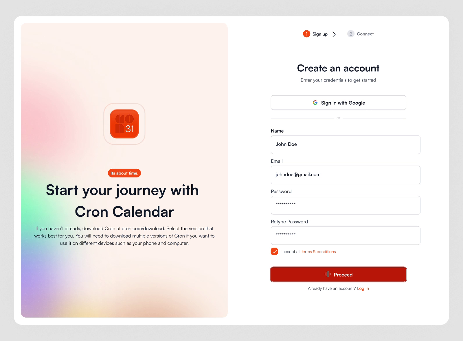 Sign Up 01 02 Animation Ux Ui Web App Cron By Arvindh On Dribbble