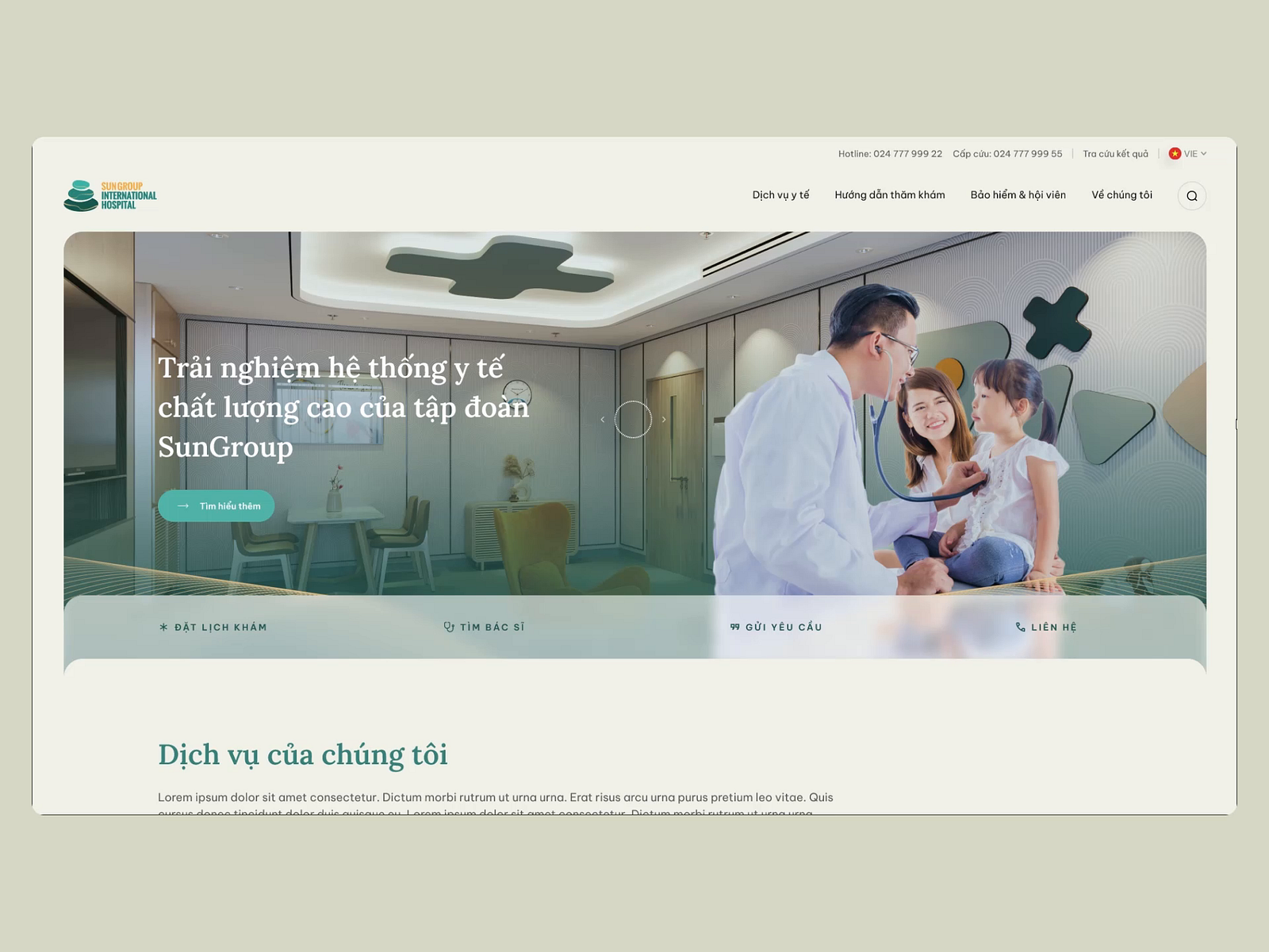 Sungroup - Hospital Website Design by TrungPD on Dribbble