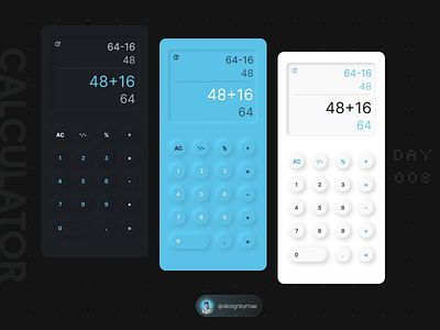 Calculator (Neumorphism) by Rajesh Kumar on Dribbble