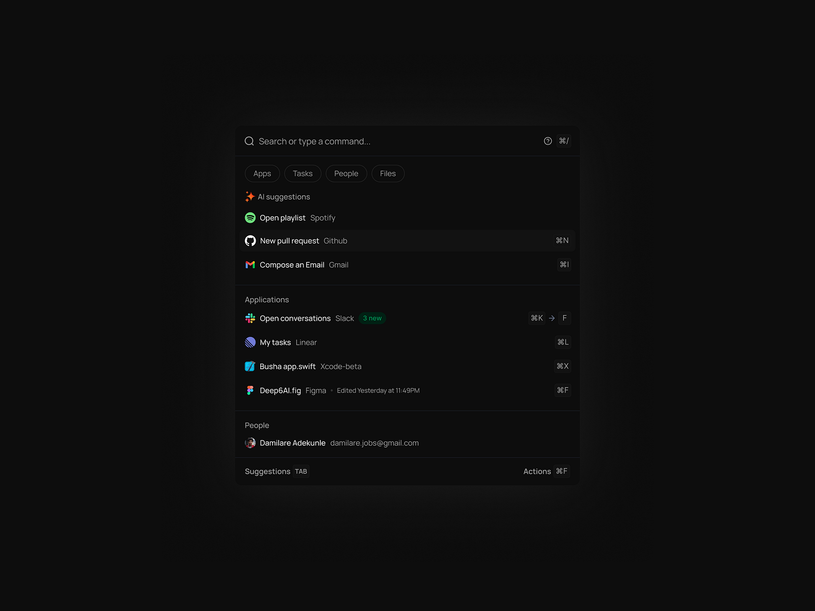 Command Bar Uidark By Damilare Adekunle On Dribbble 4833