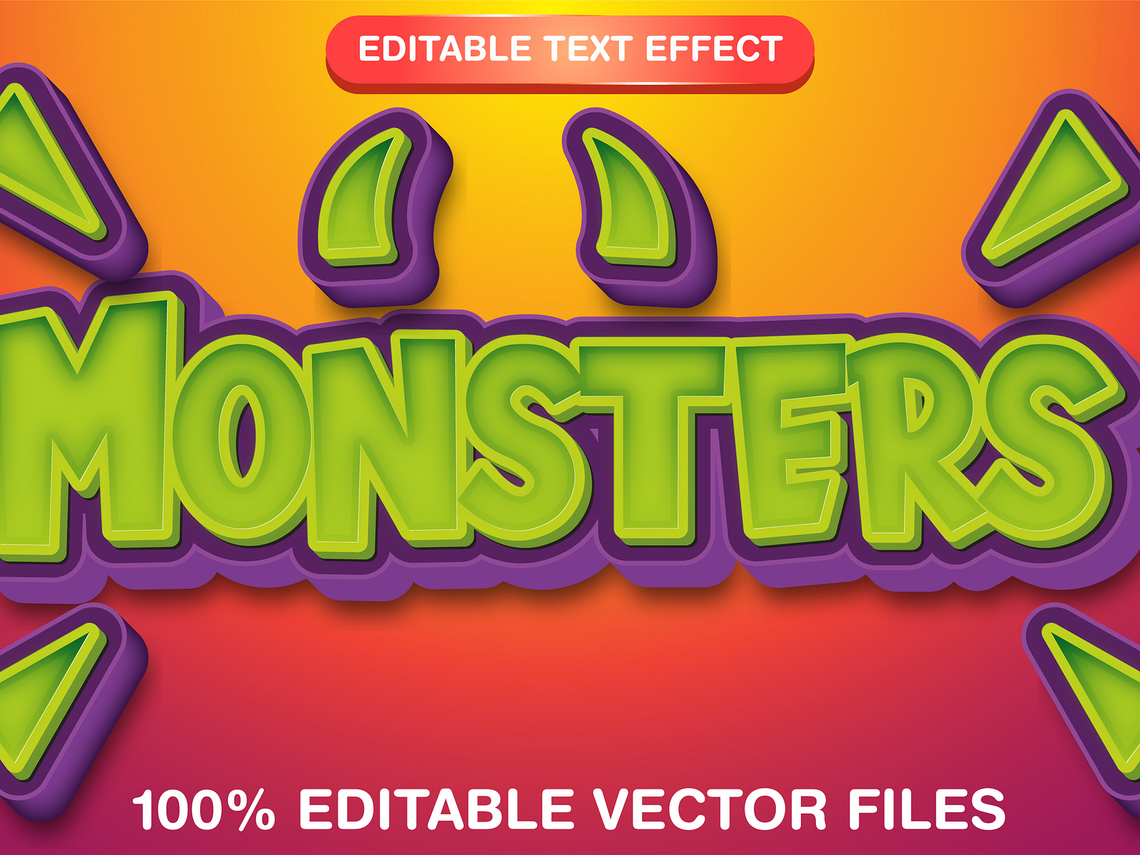 Monsters 3d Text Style Effect By Easin Arafat On Dribbble