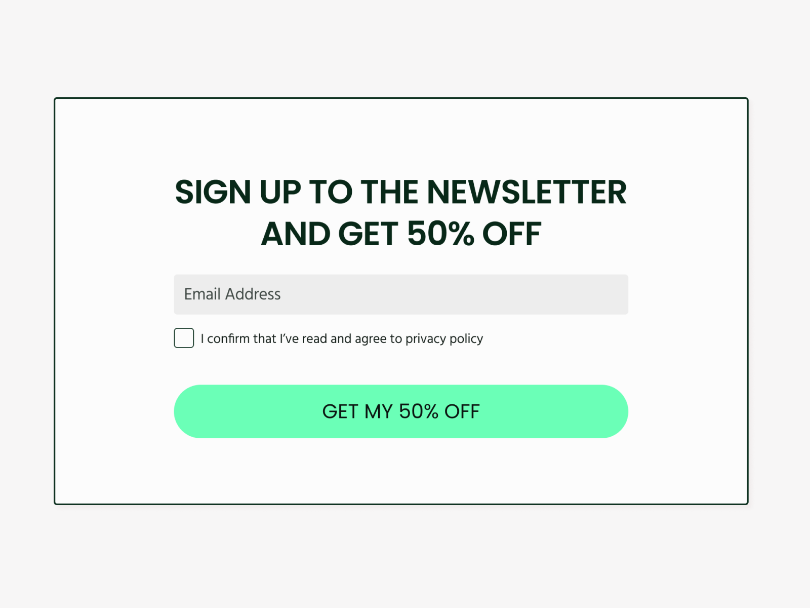 Pop Up Overlay Newsletter by Branko Kandijas on Dribbble