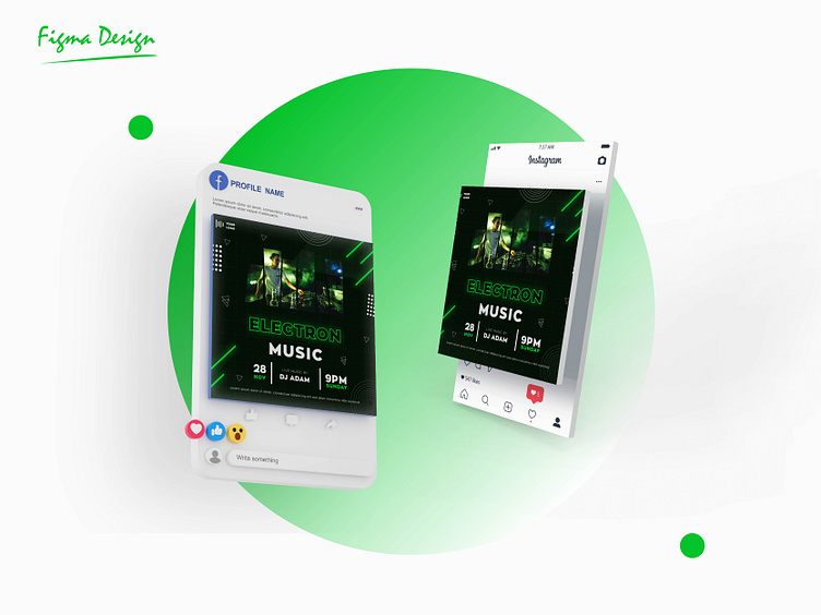 Social media post design in Figma by K_DESAIN on Dribbble