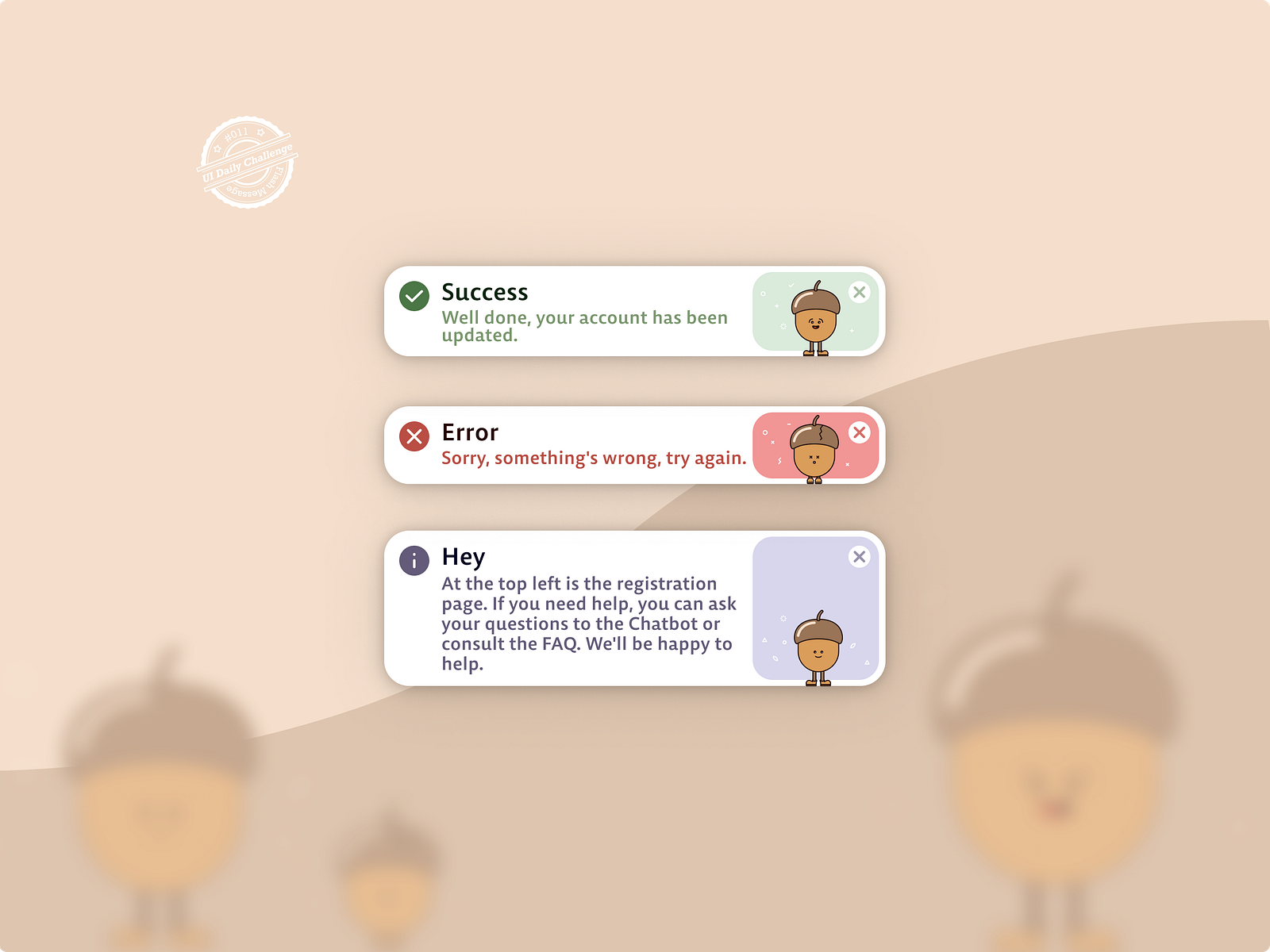 Flash Message - UX/UI Design by Robin Drapeau on Dribbble