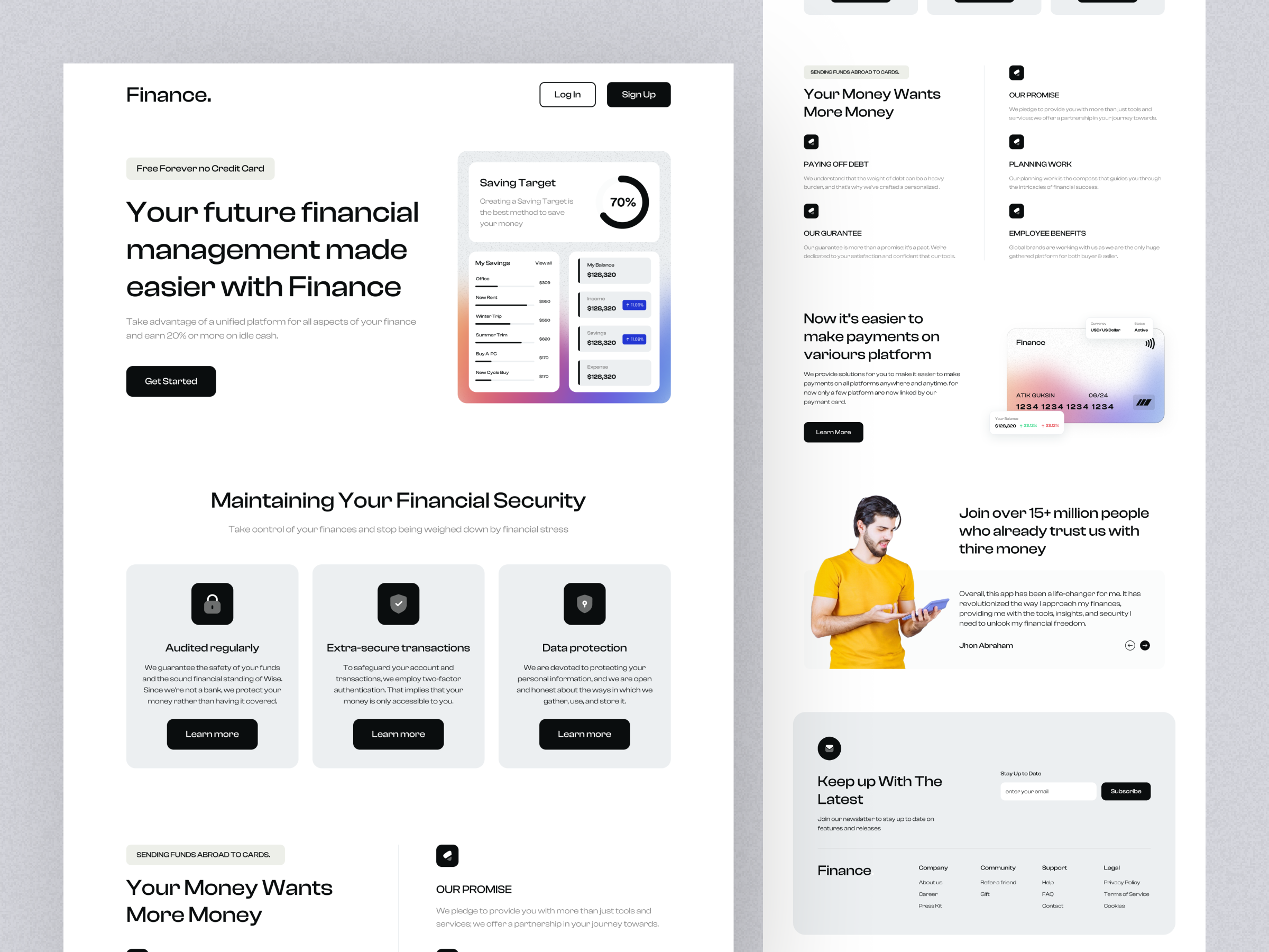 Financial Management Landing Page by Wily Agency on Dribbble