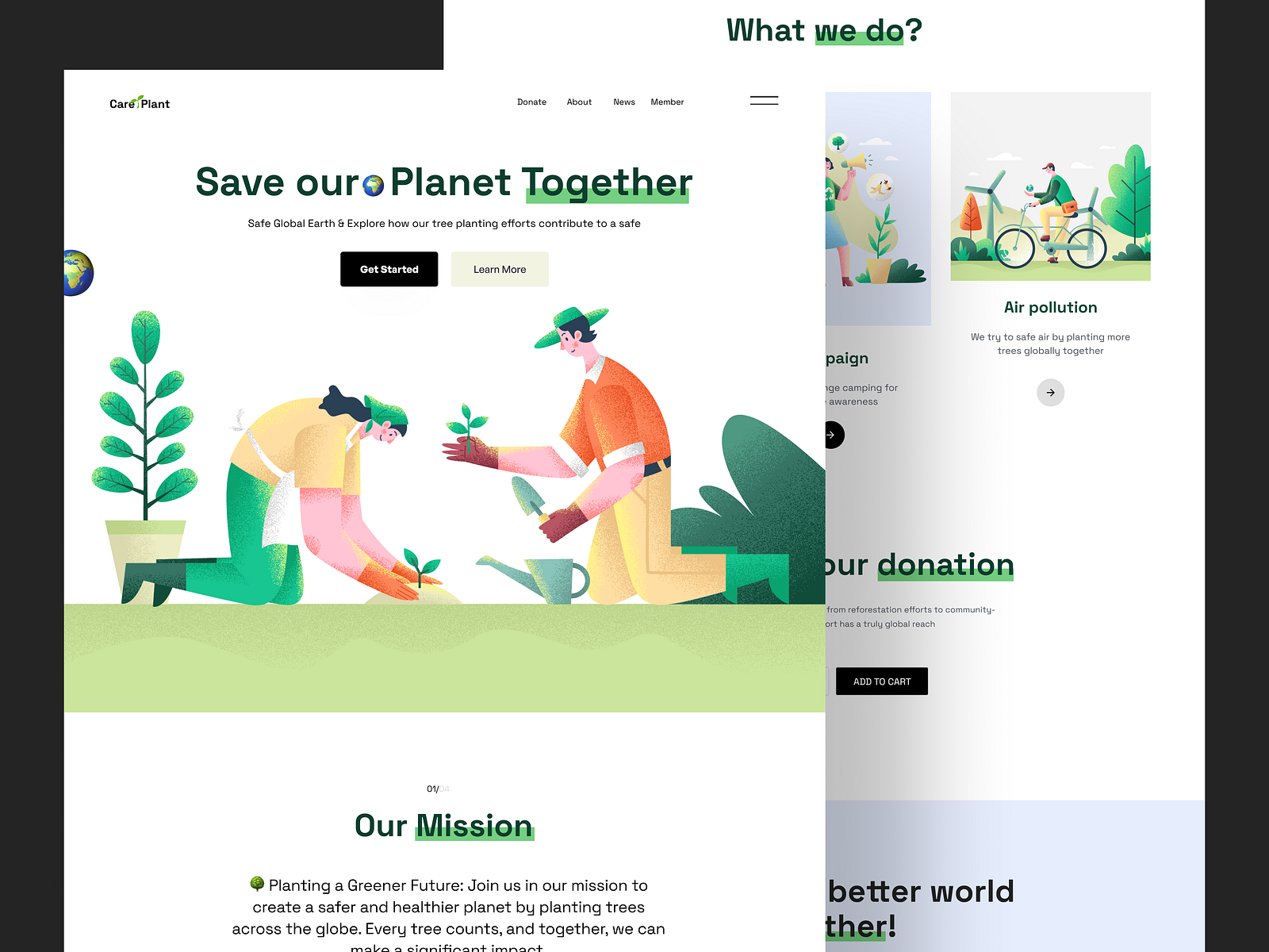Tree Planting - Landing Page by Madhu Miah for Upnow Studio on Dribbble