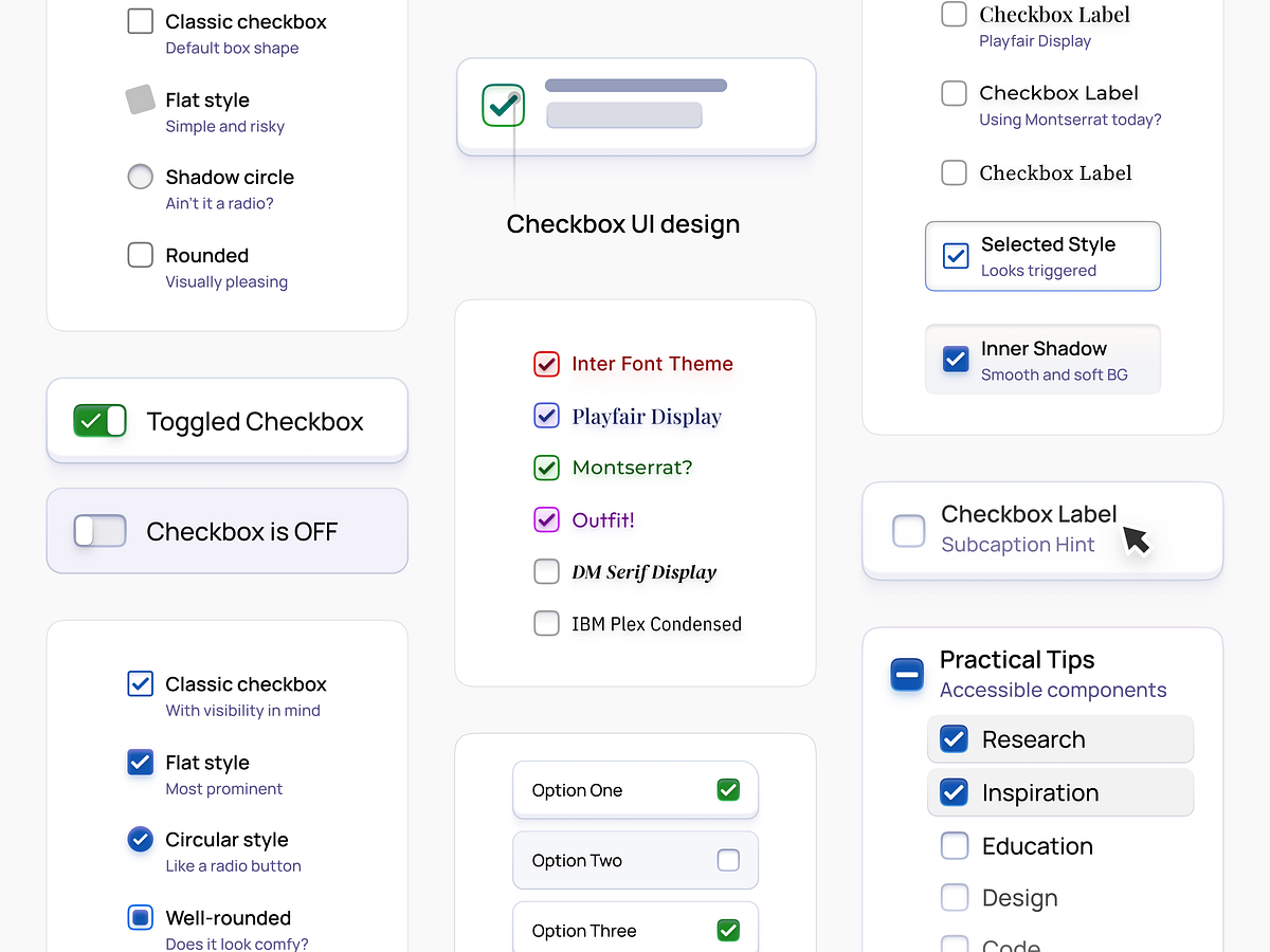 UX Guide: Best Practices for Intuitive Checkbox Design by Roman Kamushken for Setproduct on Dribbble