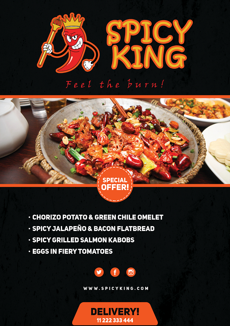 Spicy King (Restaurant flyer design) by Kamil on Dribbble
