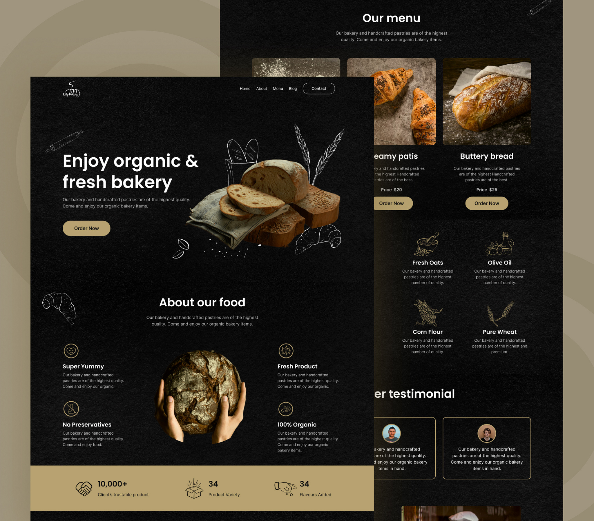 Bakery Website Template by Anjum Shorna UI/UX🔥 on Dribbble