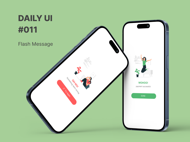 Daily UI #011 (Flash Message) by Nahda Nk on Dribbble
