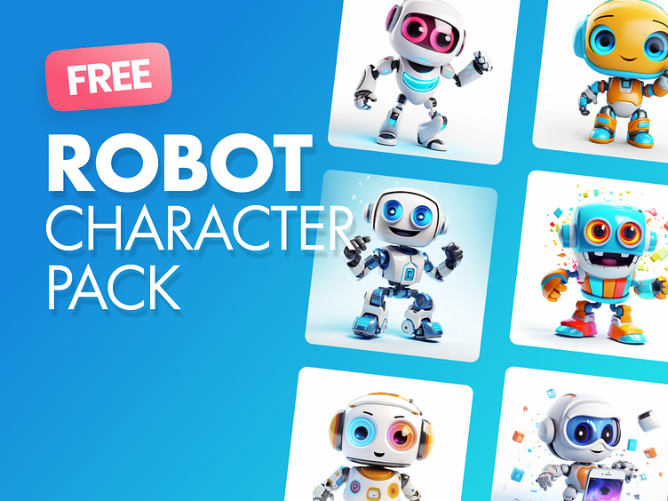 FREE Robot Characters Set by freepix.net on Dribbble