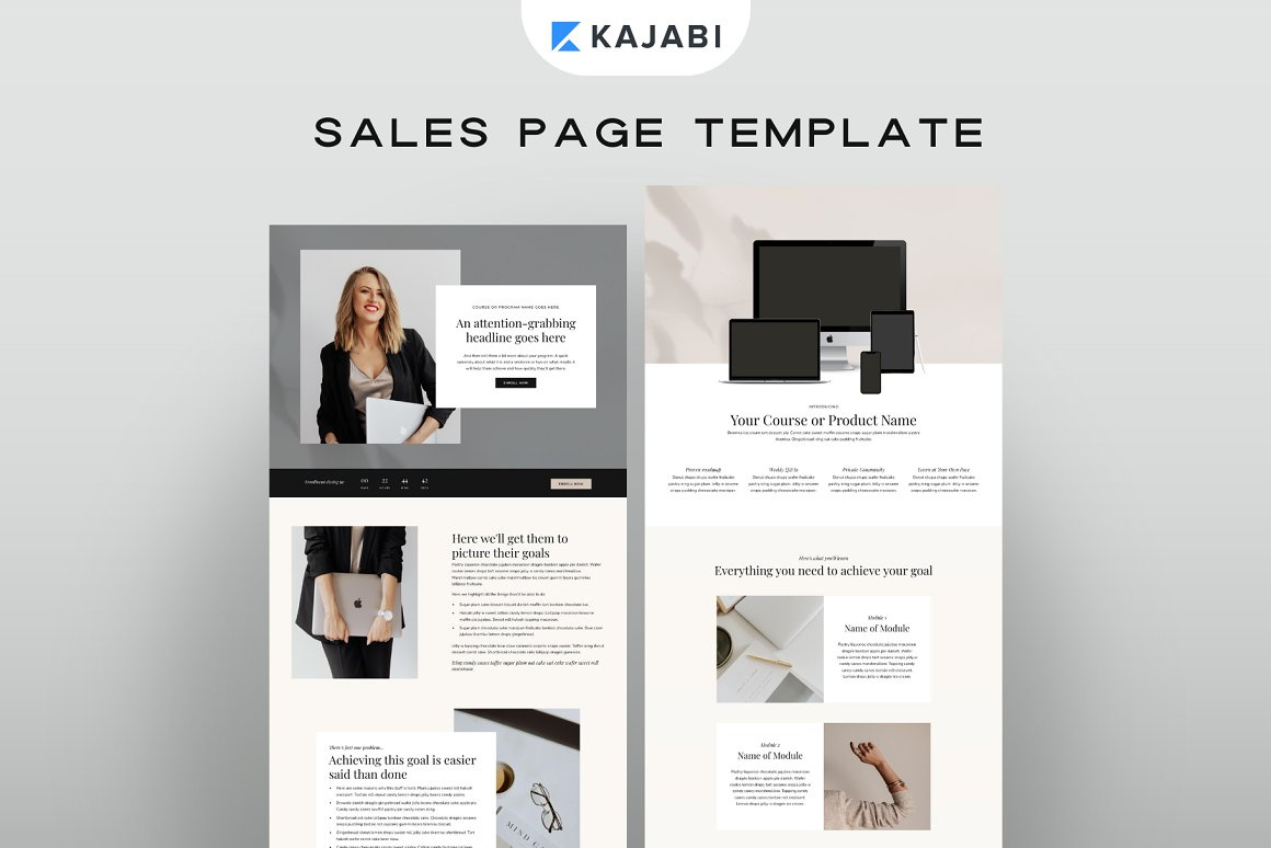 Kajabi Sales Page Template Designs Themes Templates And Downloadable