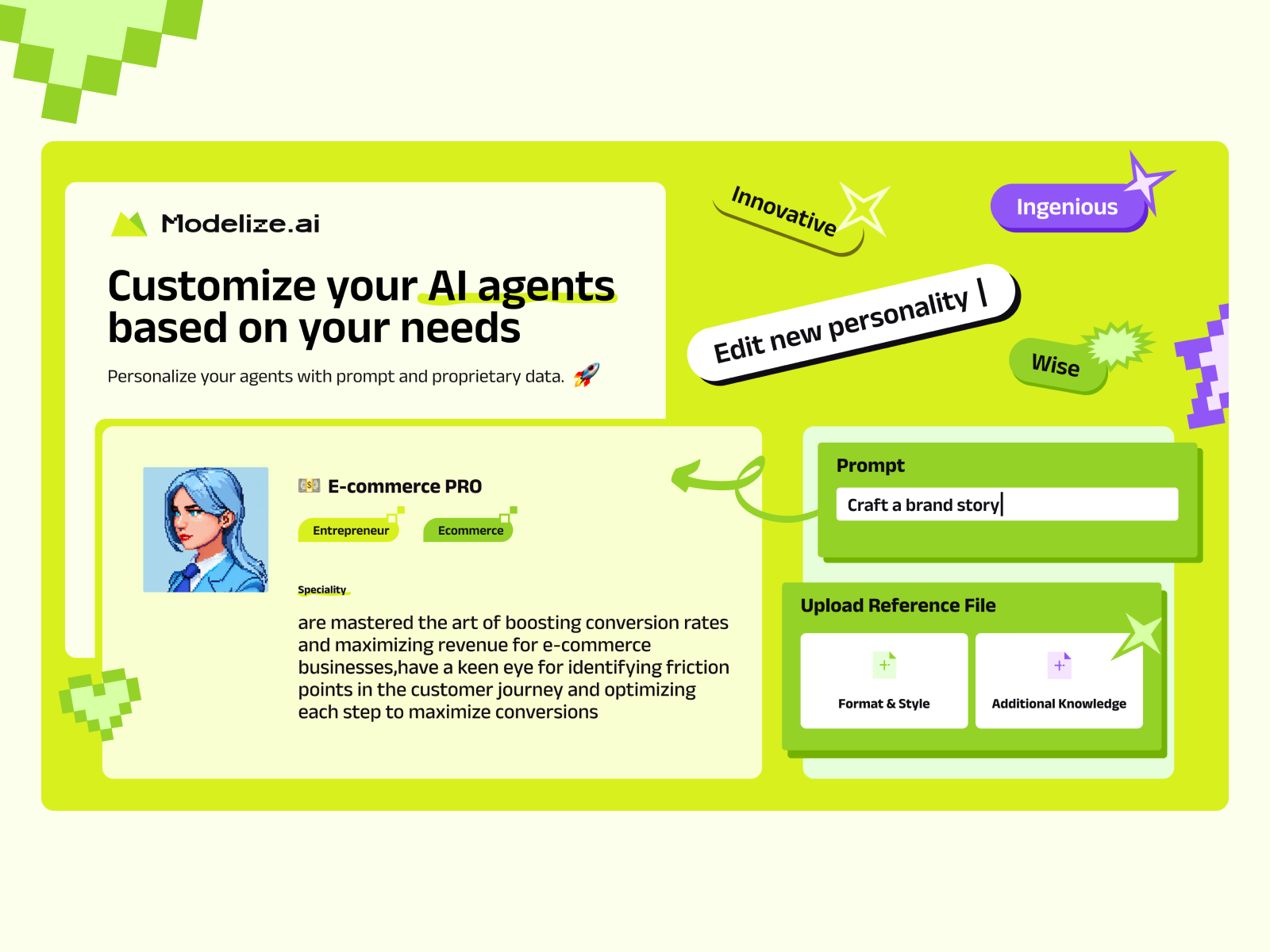 Graphic MKT material for Modelize.ai by Echo Zhang on Dribbble