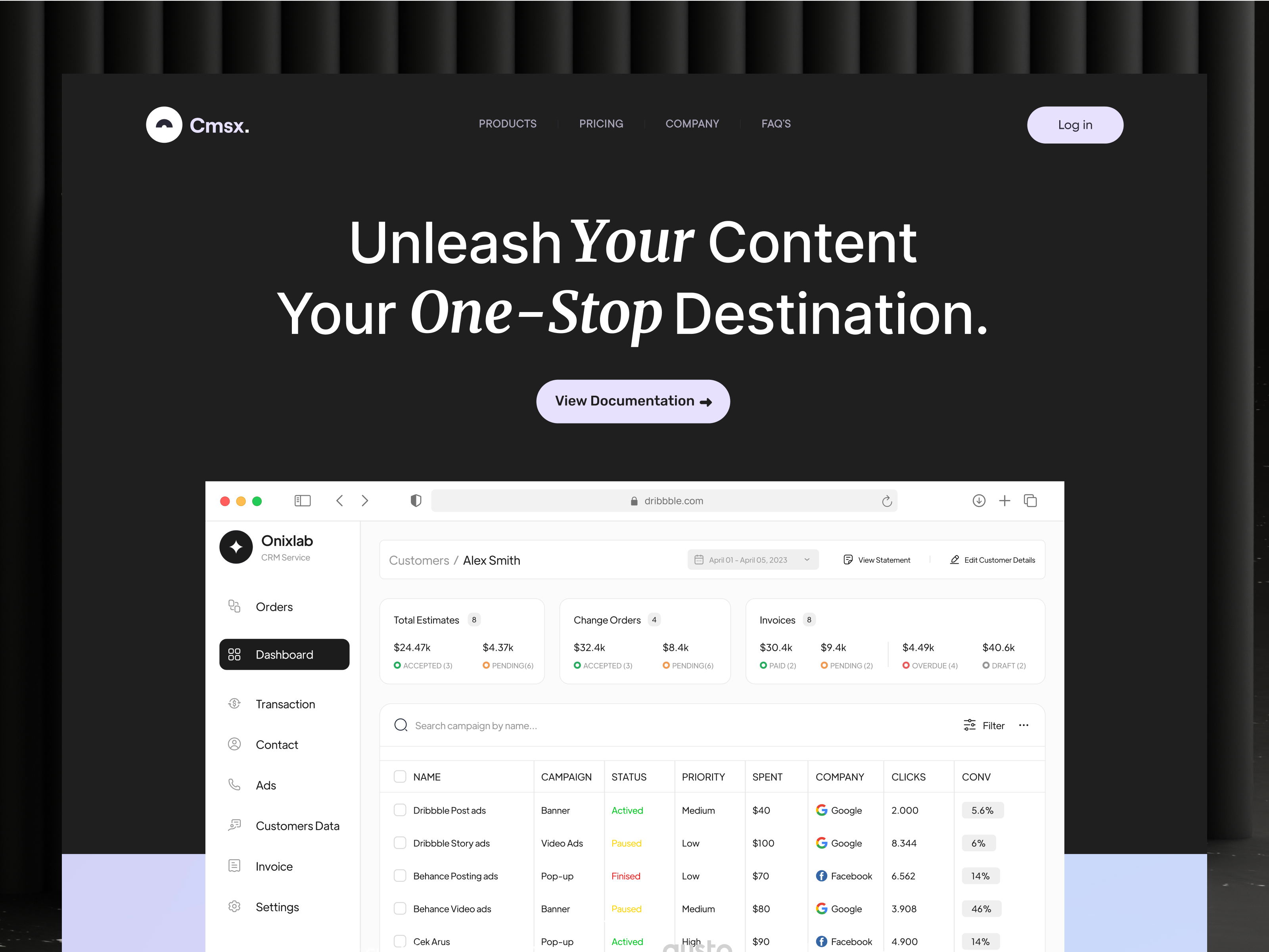CRM Tool Website Design by Onixlab Studio Ltd for Onixlab on Dribbble