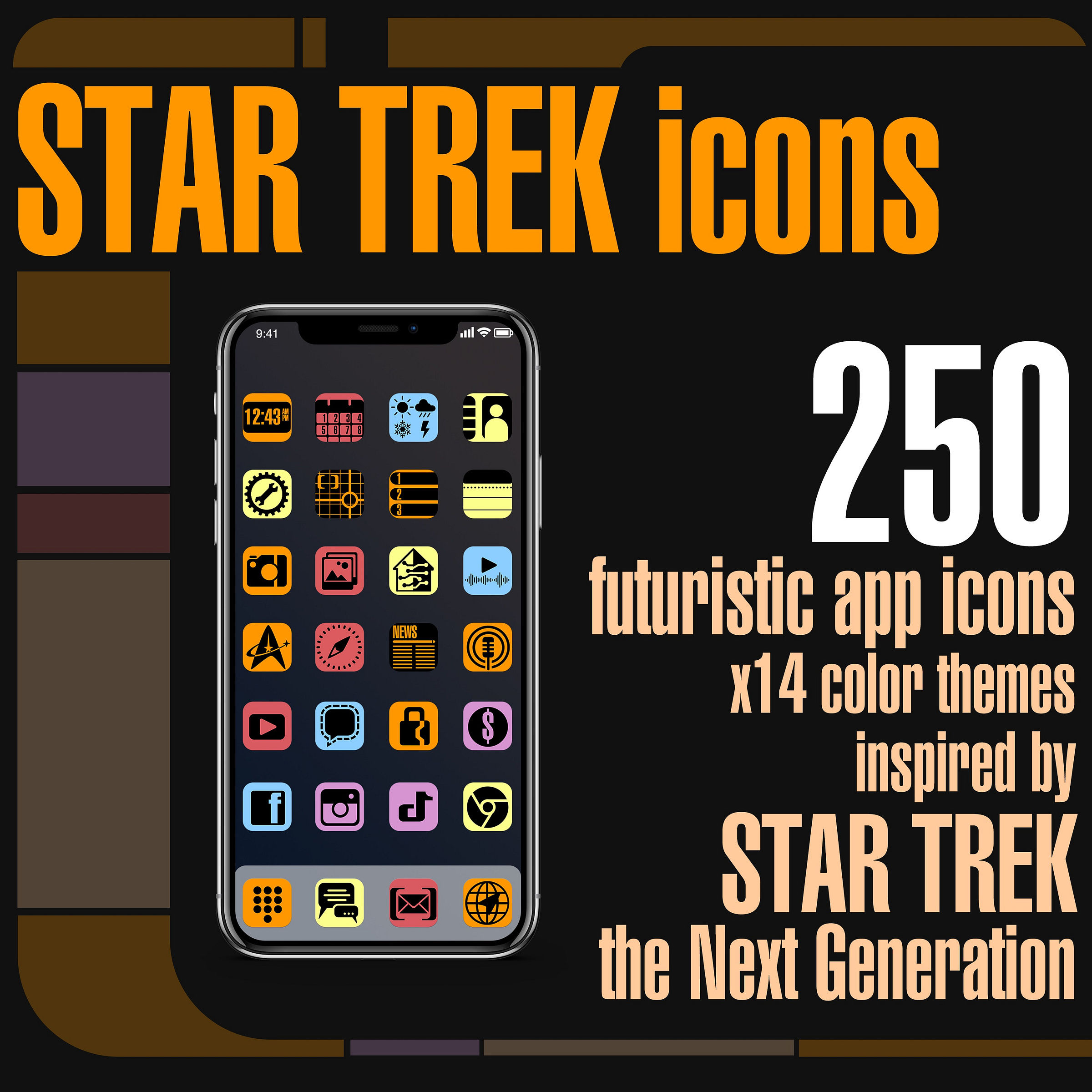 Star Trek icons (LCARS) by Thibault on Dribbble