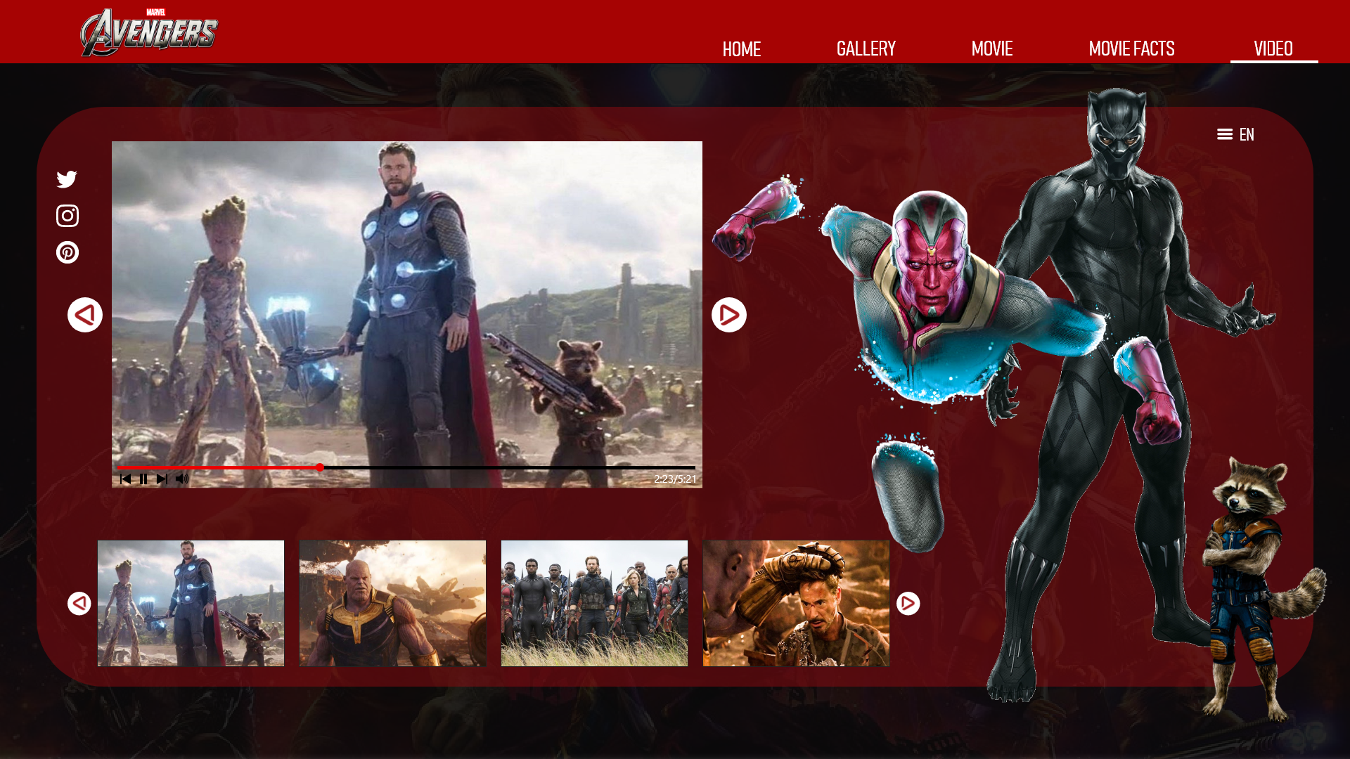 Marvel Avengers site design by Bogdan Despic on Dribbble