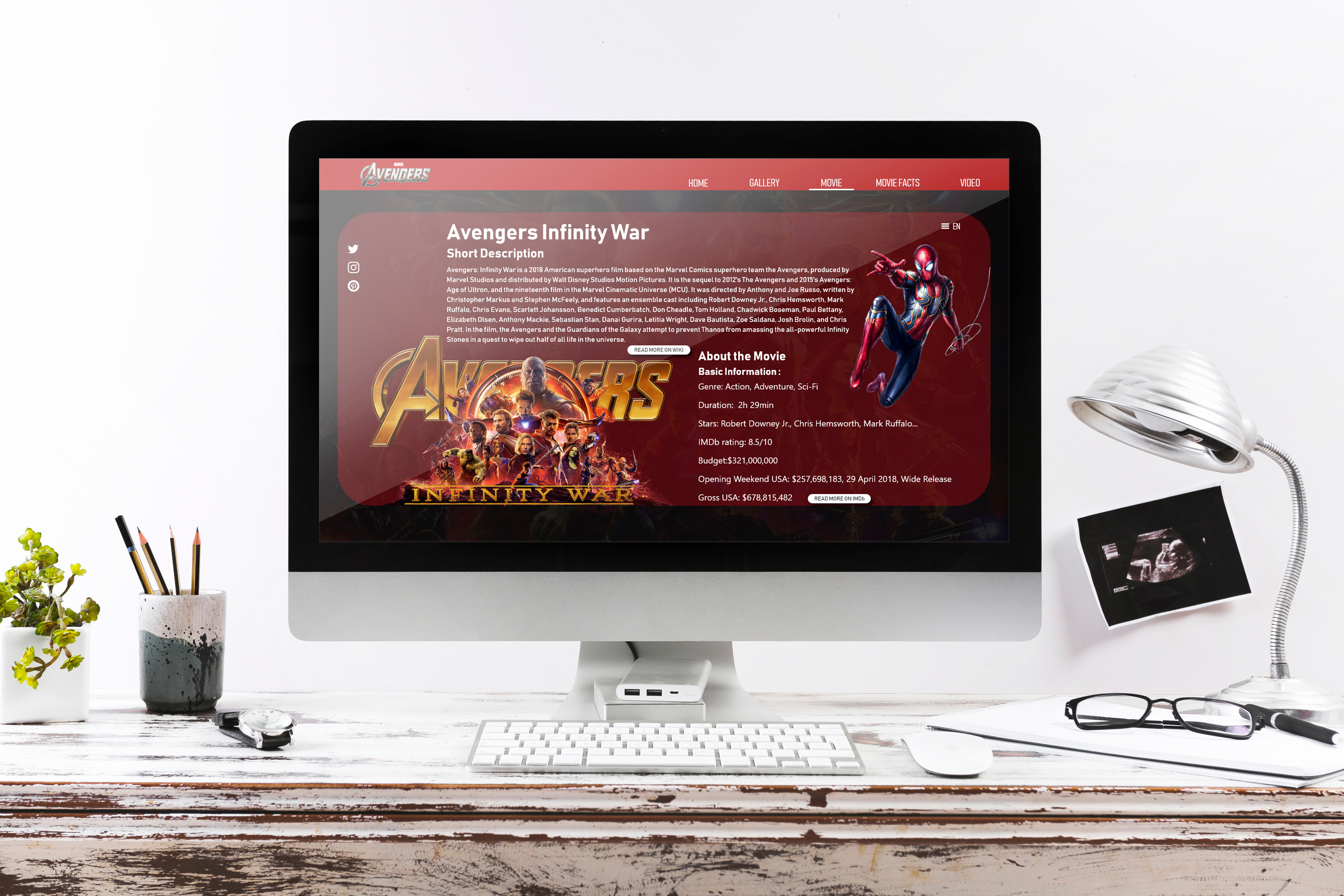 Marvel Avengers site design by Bogdan Despic on Dribbble