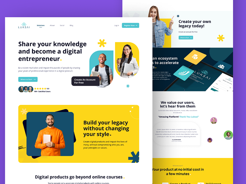 School Landing Page designs, themes, templates and downloadable graphic ...