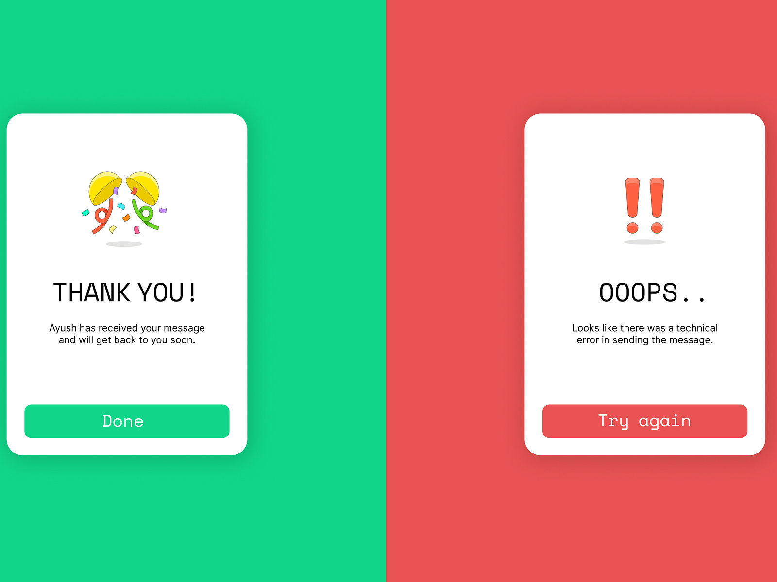 Message pop up by Ayush Singh on Dribbble