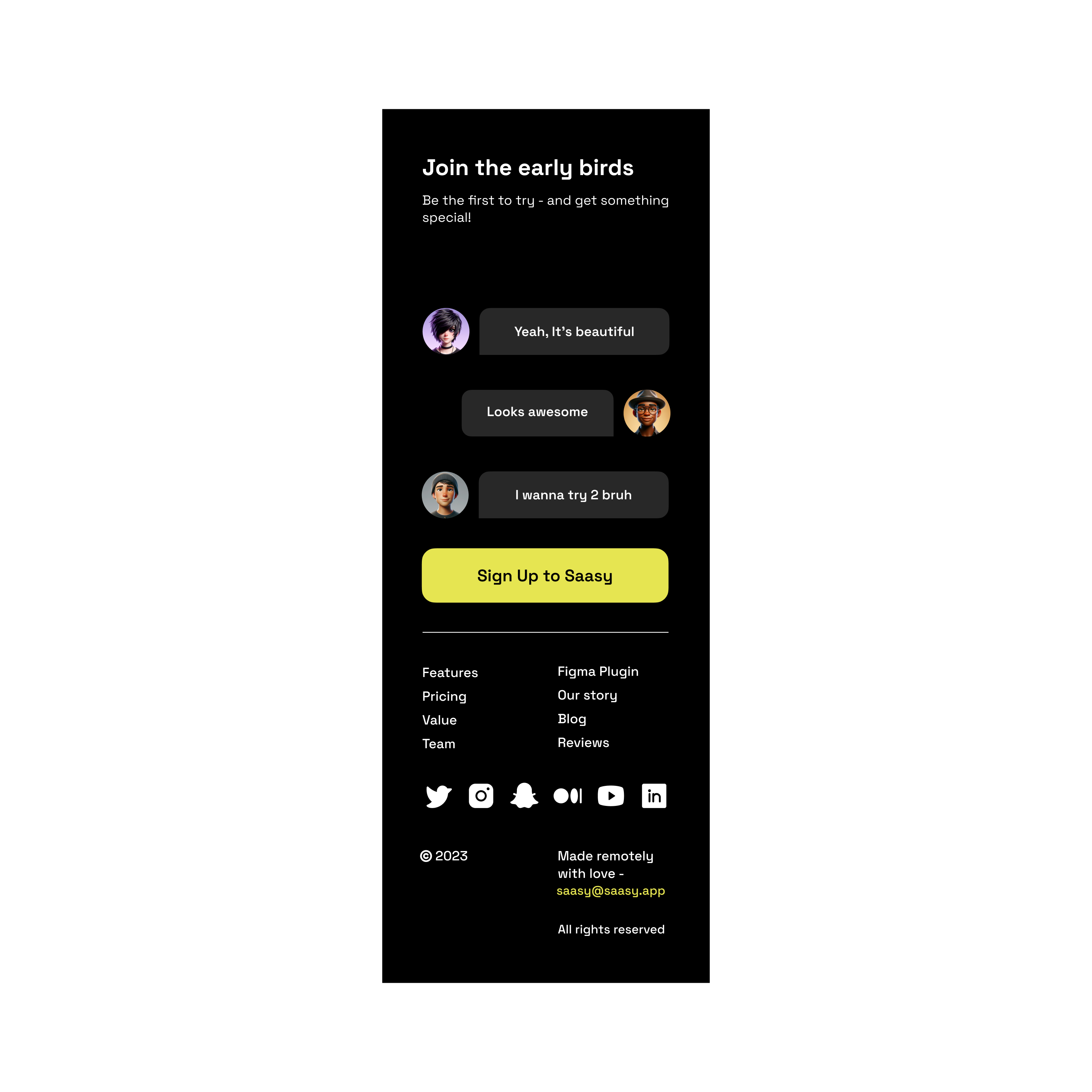 Footer — Mobile app design tool by Edinyangaobong Udofia on Dribbble