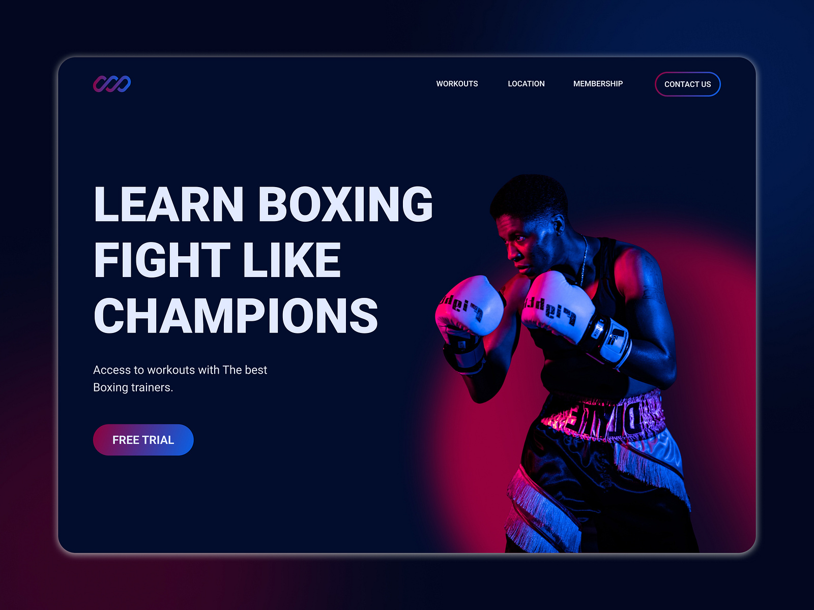 Boxing Event Landing Page by Artemii Orlov on Dribbble