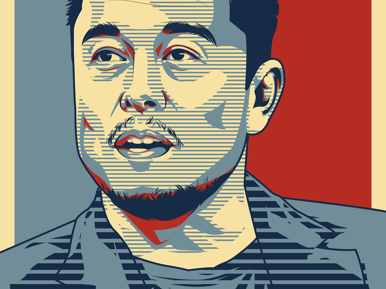 vector obama hope style poster of Elon Musk by Sanggi Design on Dribbble