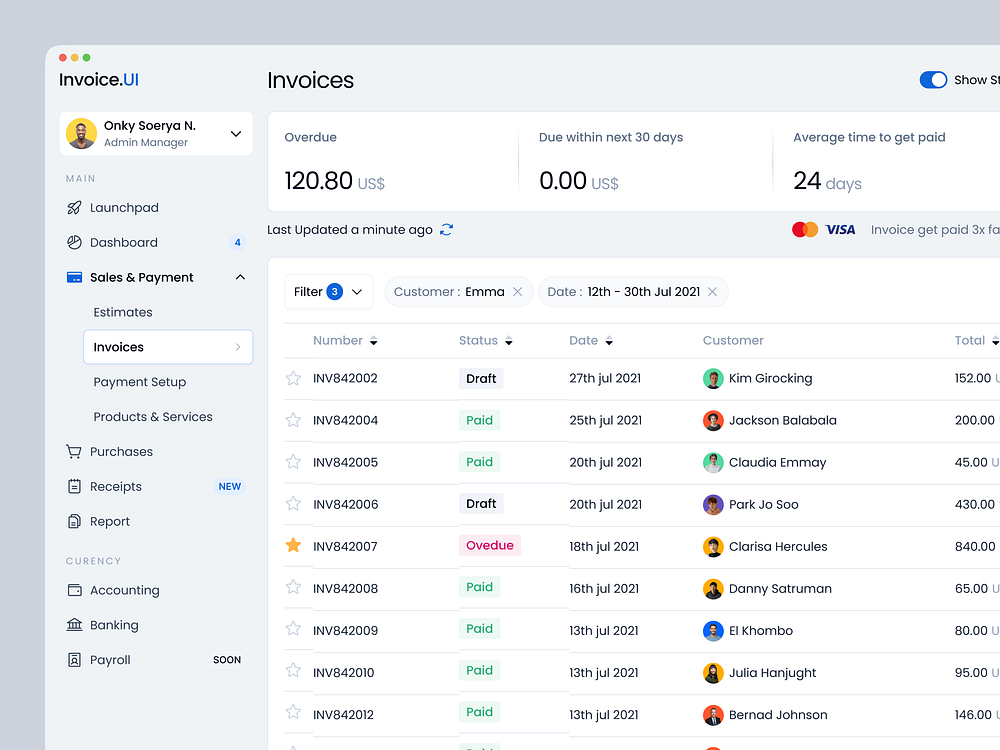 Invoice List designs, themes, templates and downloadable graphic ...