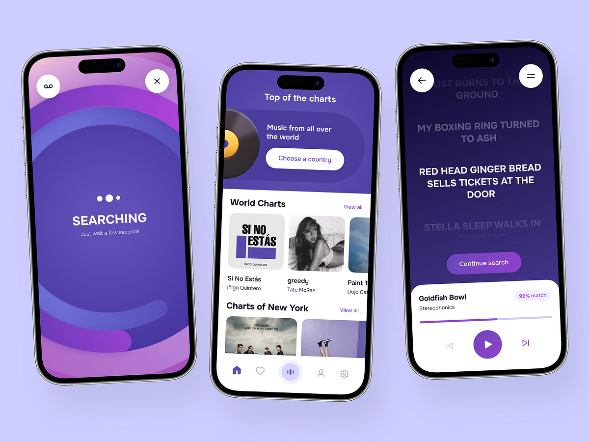 Music Streaming App: iOS/Android design concept by Ronas IT | UI/UX ...