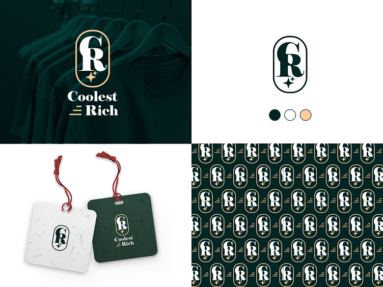 "COOLEST RICH" Clothing brand logo design by sagar gabol on Dribbble