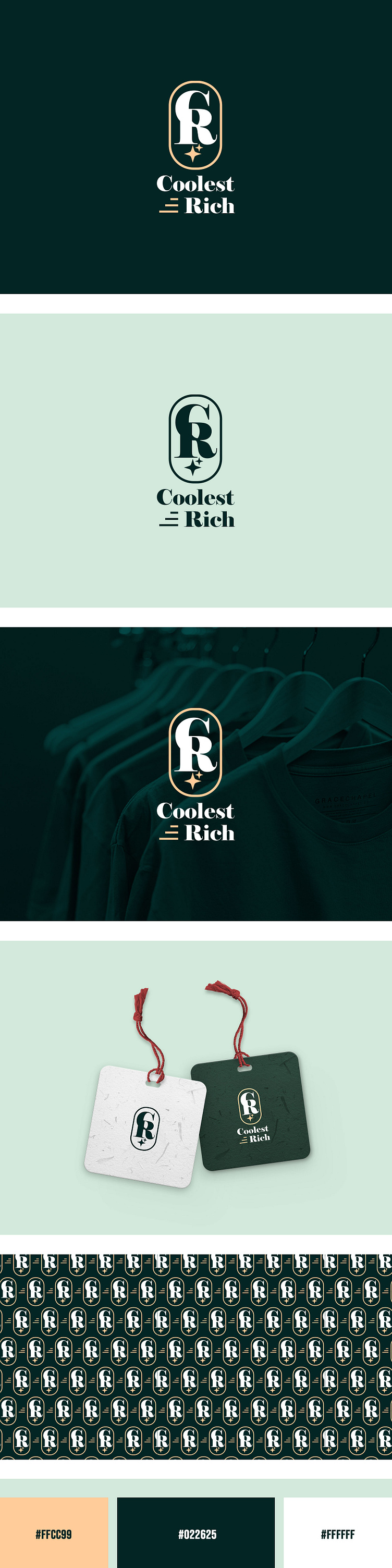 "COOLEST RICH" Clothing brand logo design by sagar gabol on Dribbble