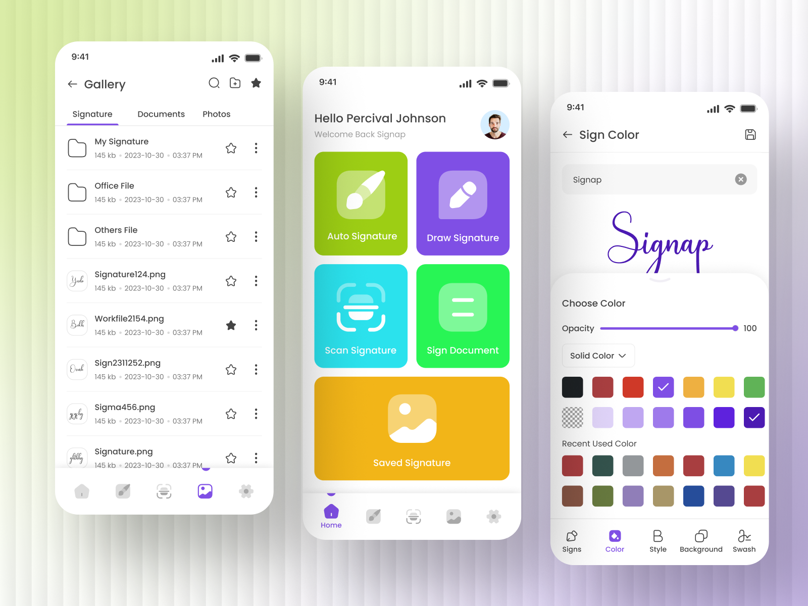 Digital Signature Mobile App Design by Shahriar Sultan on Dribbble