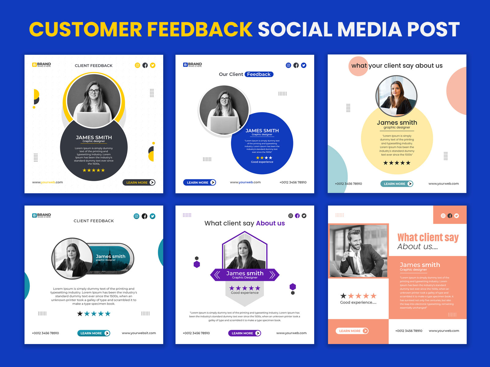 Customer review testimonial social media post or instagram post by ...
