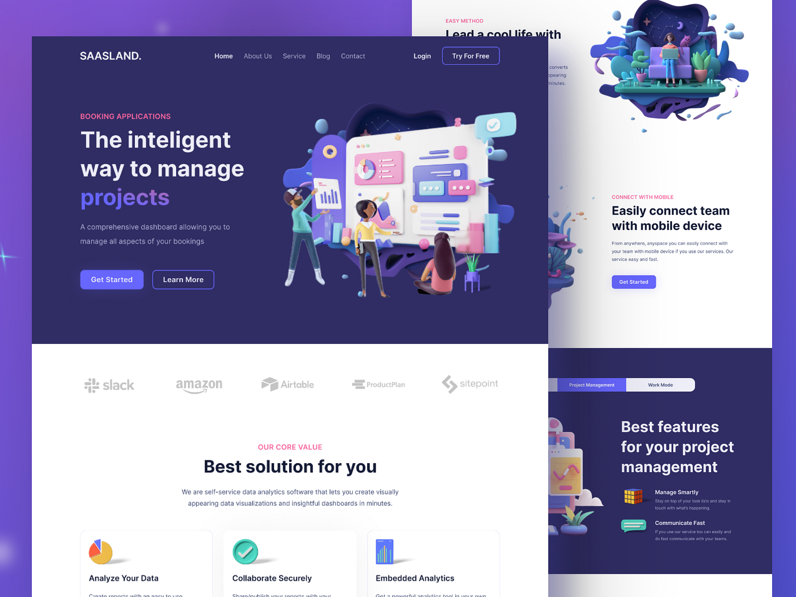 Saas Website Template by Ui Barn on Dribbble