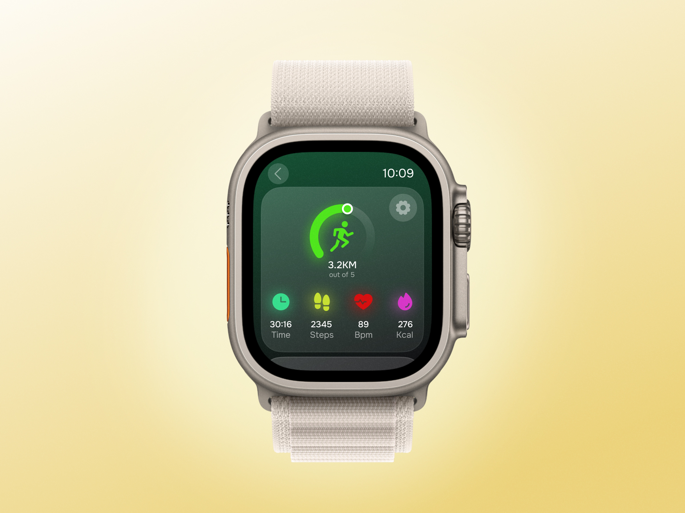 Daily UI #84 - Smartwatch running app by Veronica K on Dribbble
