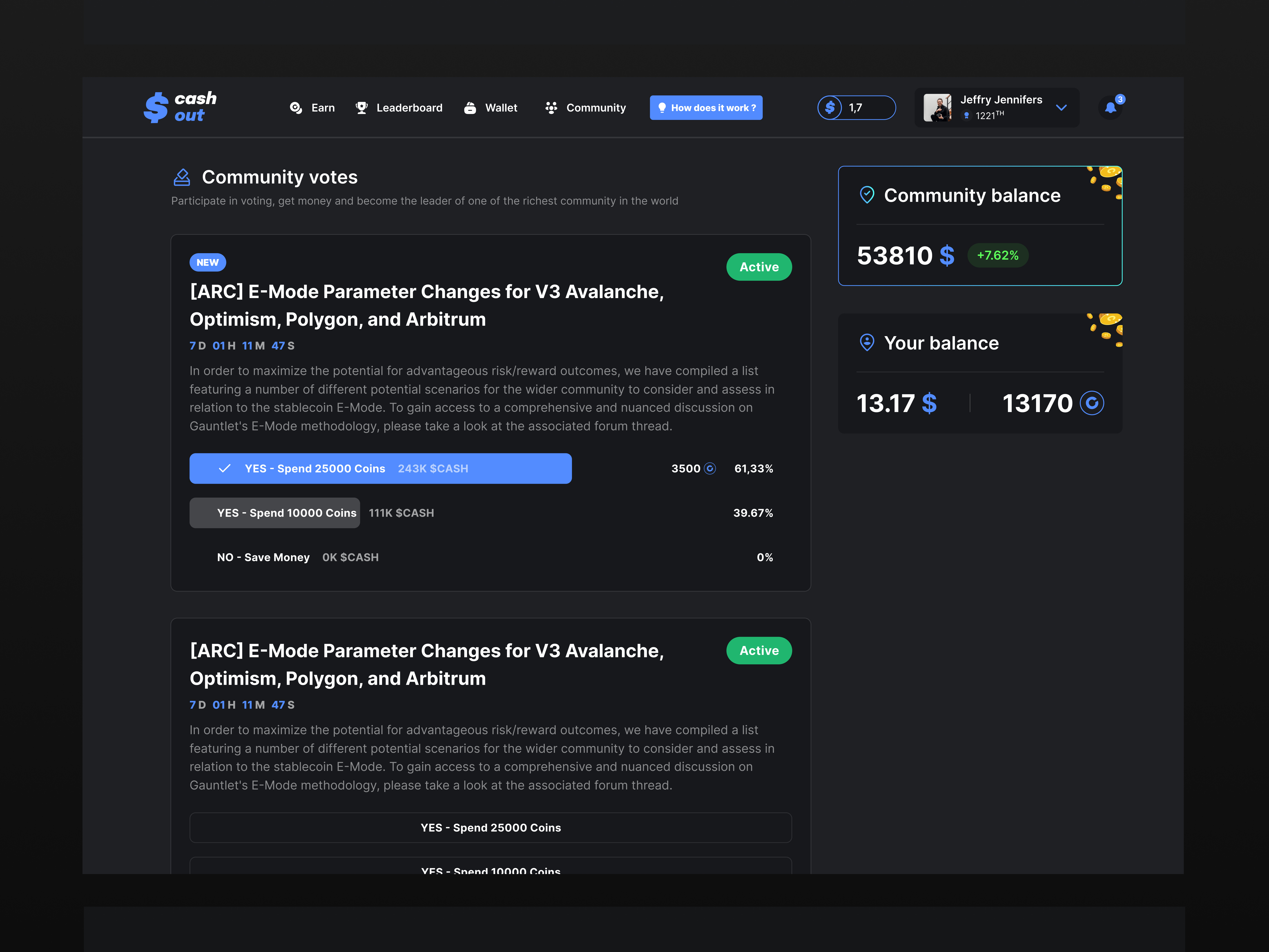 Cashout UX/UI Design Project by The Ash Product for The Ash Design on ...