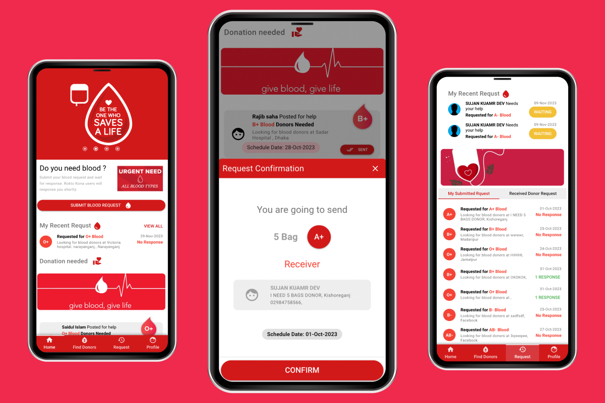 Blood Donation App User Interface design by Shumon Ahammed on Dribbble