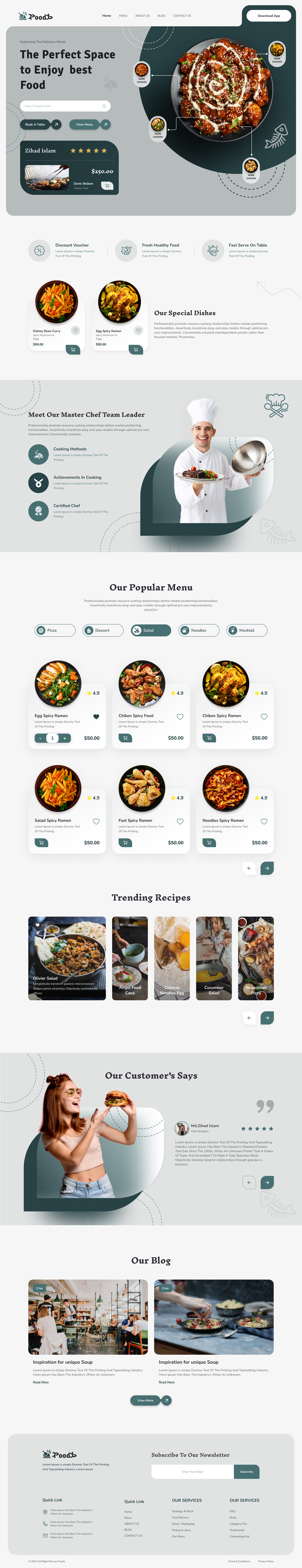 Modern Restaurant Website Design by MD Jehad UI UX on Dribbble
