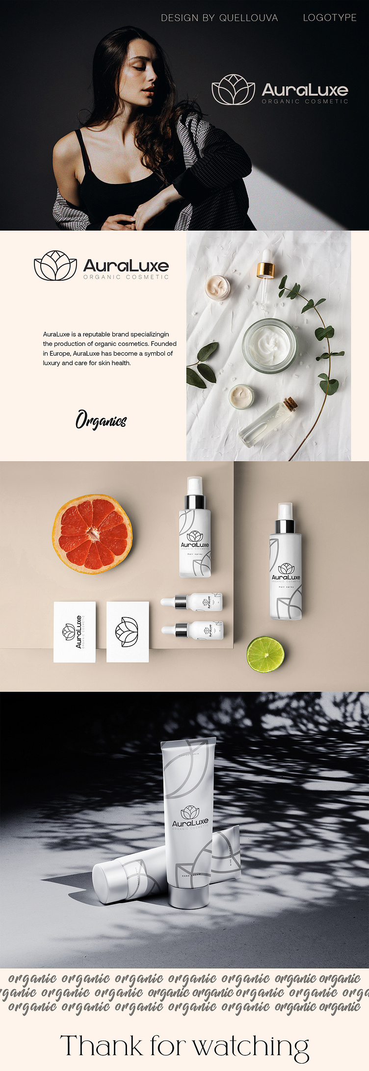 Design cosmetic brand - AuraLuxe by tsunoshi on Dribbble