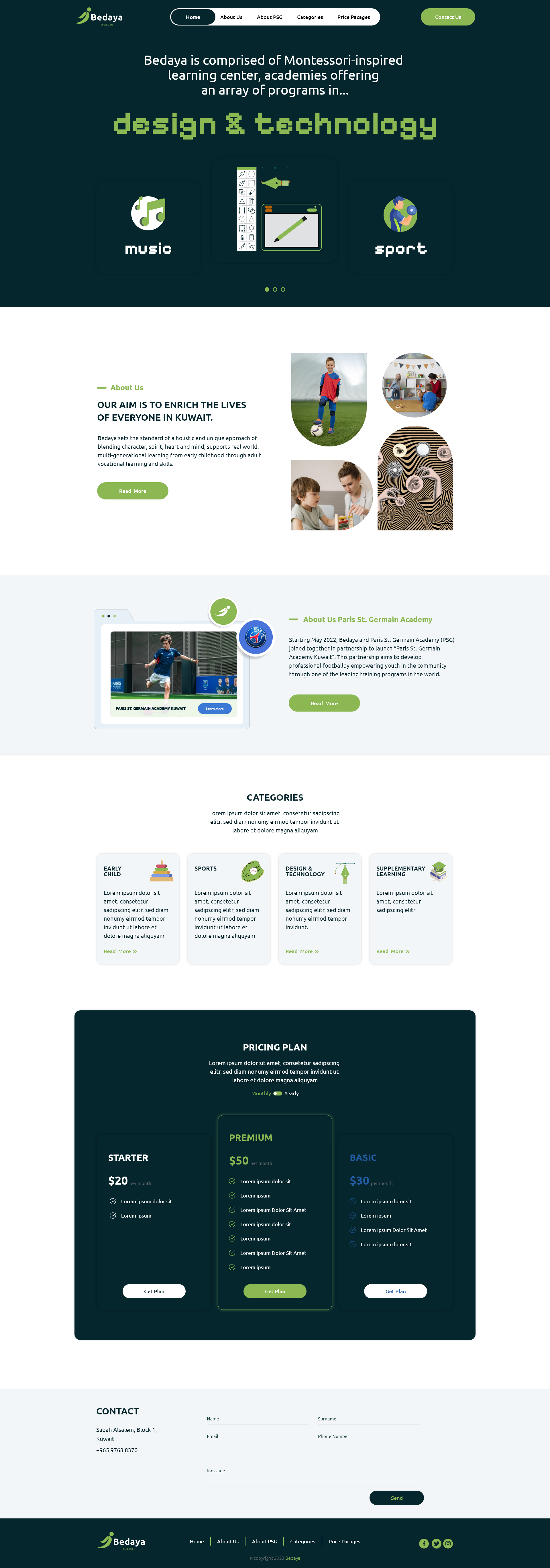 Learning Center Website by Armine Apresyan on Dribbble
