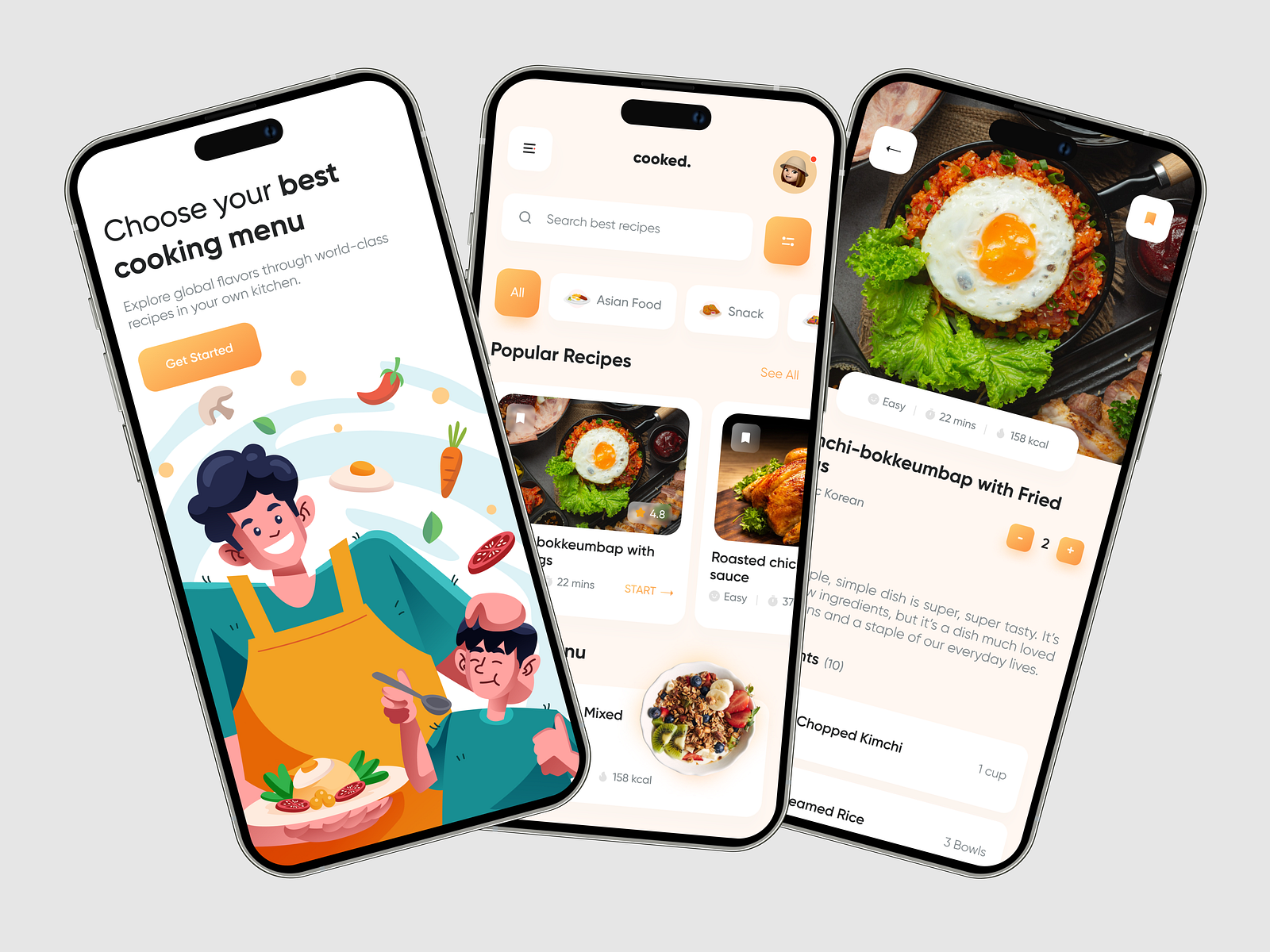 Food Recipe Mobile App Design by Michellesetiyanti for Waffle Space on ...
