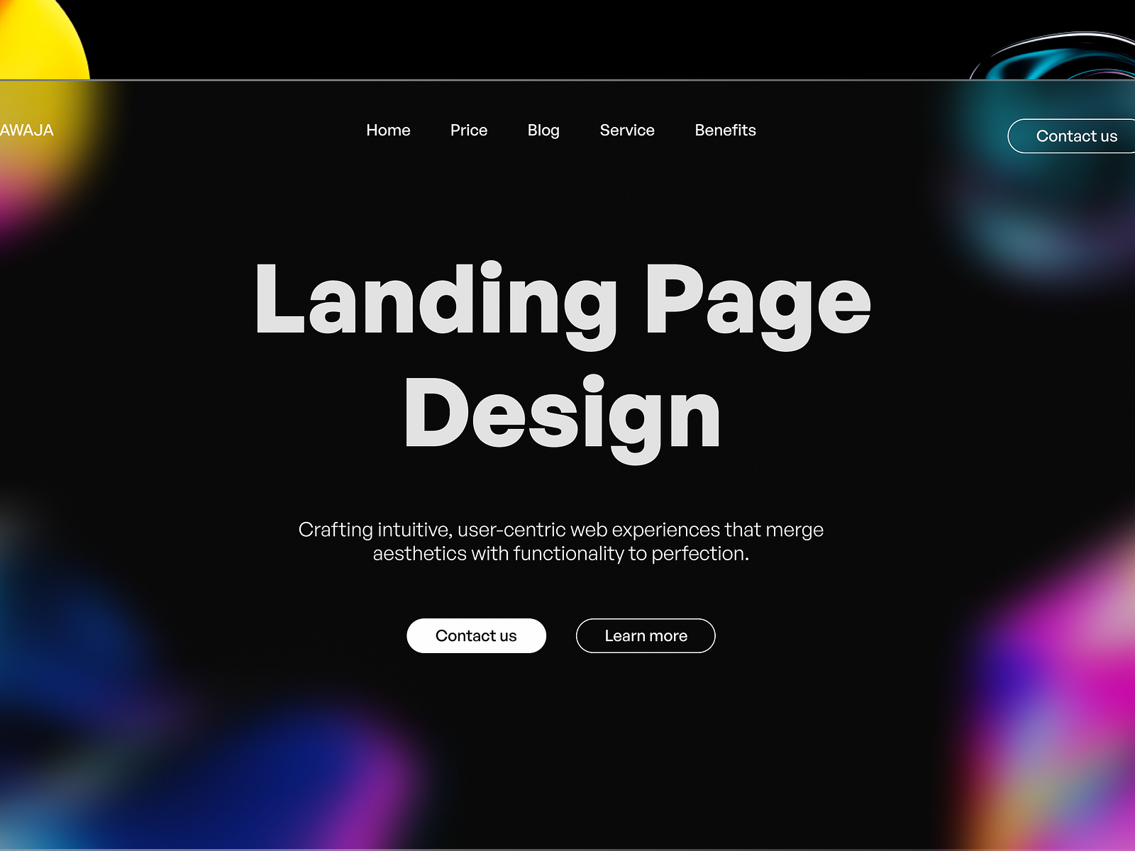 Landing Page Design by Khawaja Ahtisham on Dribbble
