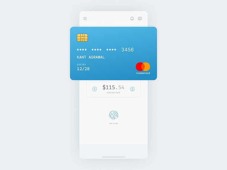 Minimalistic Mobile Landing Screen by Kant Agrawal on Dribbble