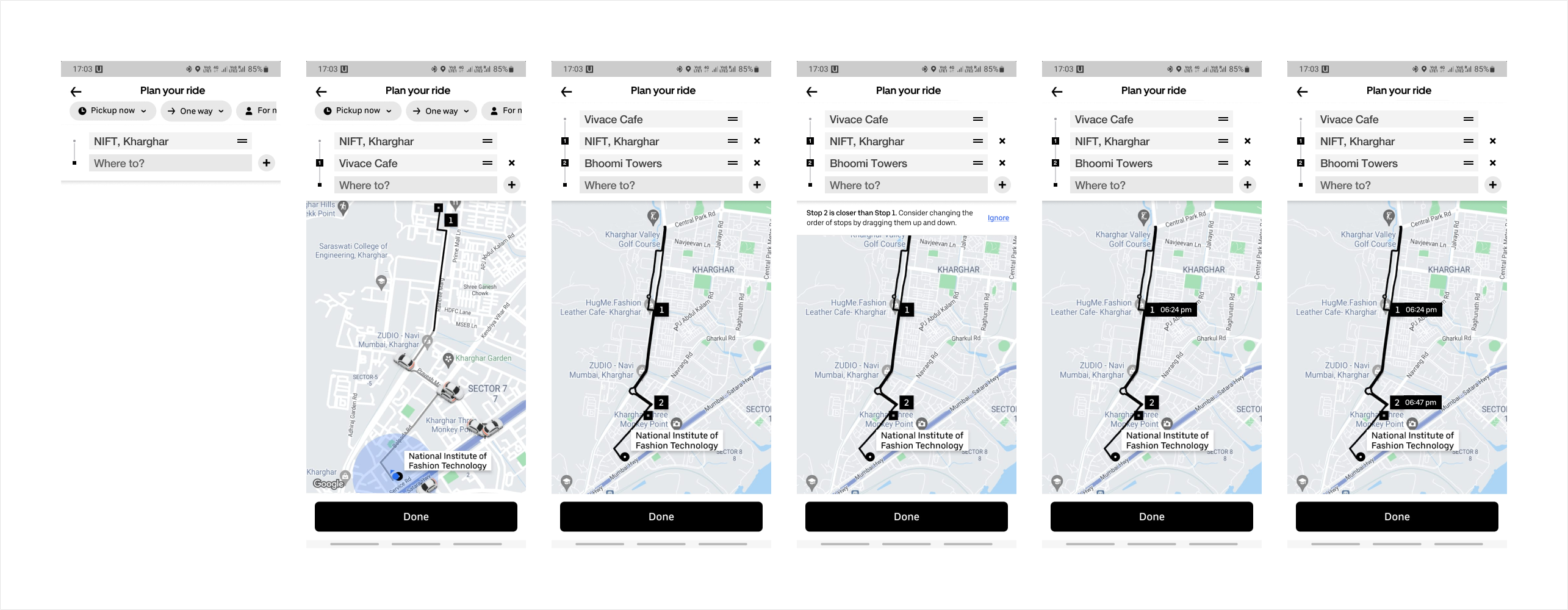 Uber 'Multiple Stops' Feature Optimization (Micro-interactions) by ...